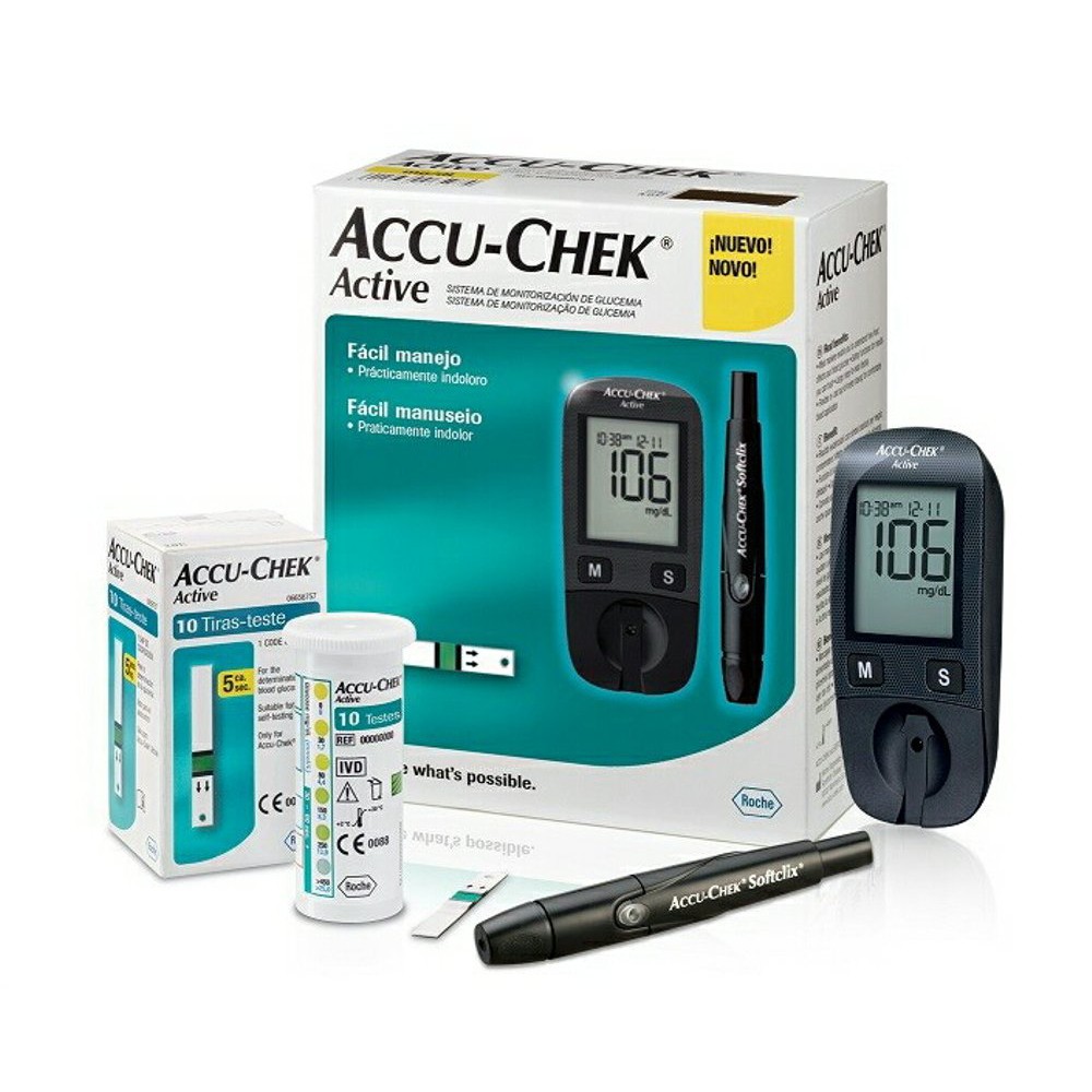 Accu Chek Active Kit Novo Roche | Santa Apolônia